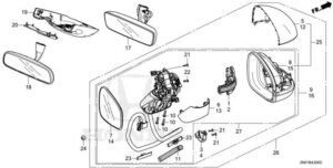 Honda Vezel RV5 Door Side MIrror | Honda EPC Parts Cataloge